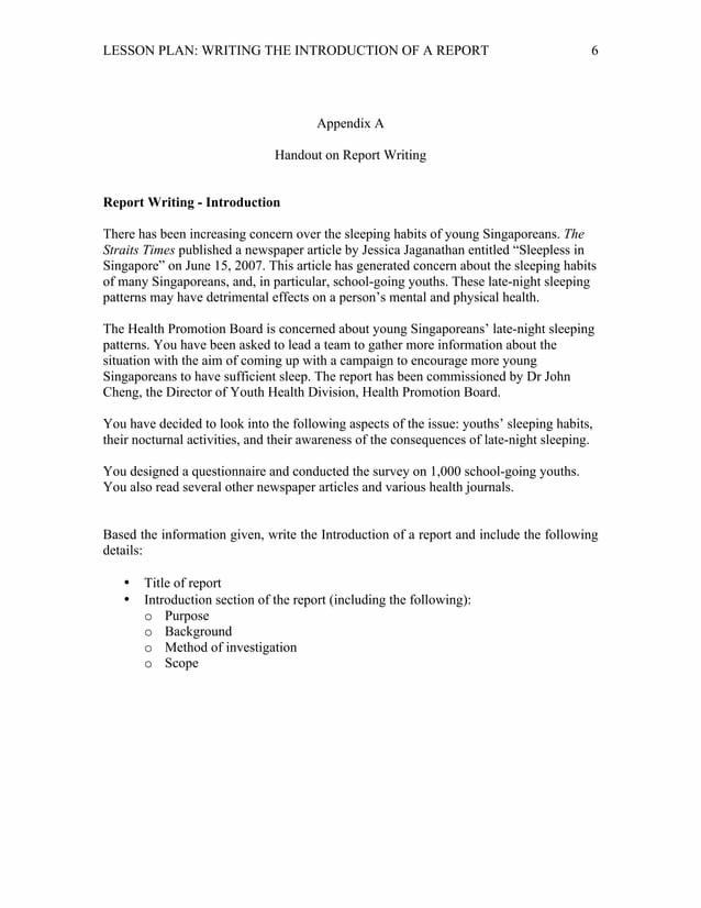 Lesson Plan - Report Writing by Dmv Fox - Issuu