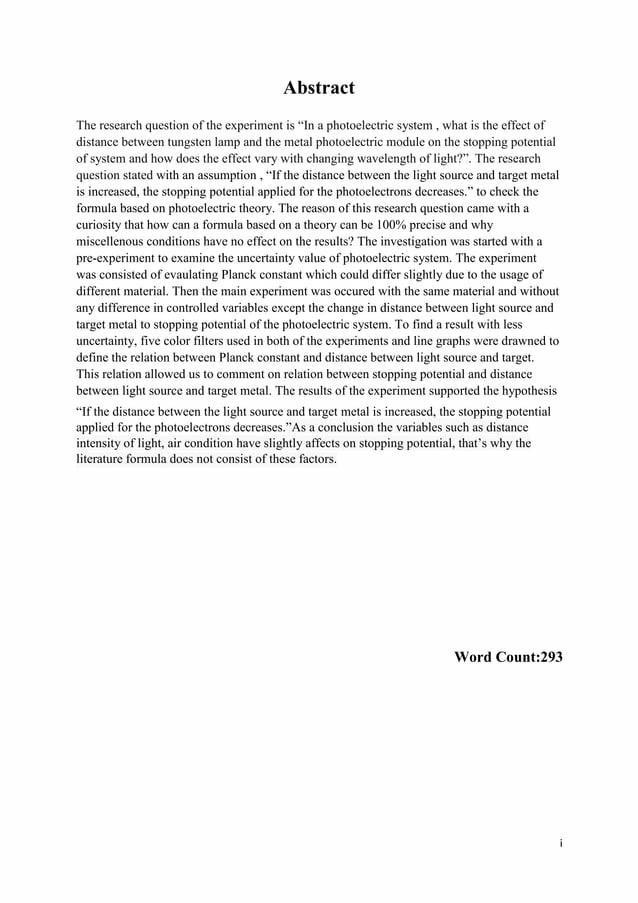 IB Physic Extended Essay by Crystal Lewis - Issuu