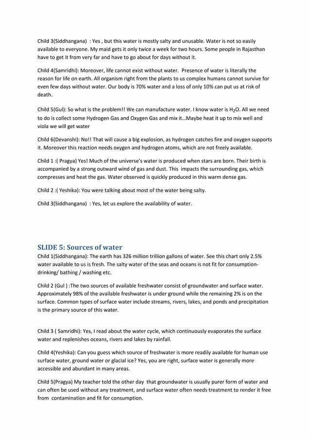 Script For The Water Conservation And Management Presentation by ...