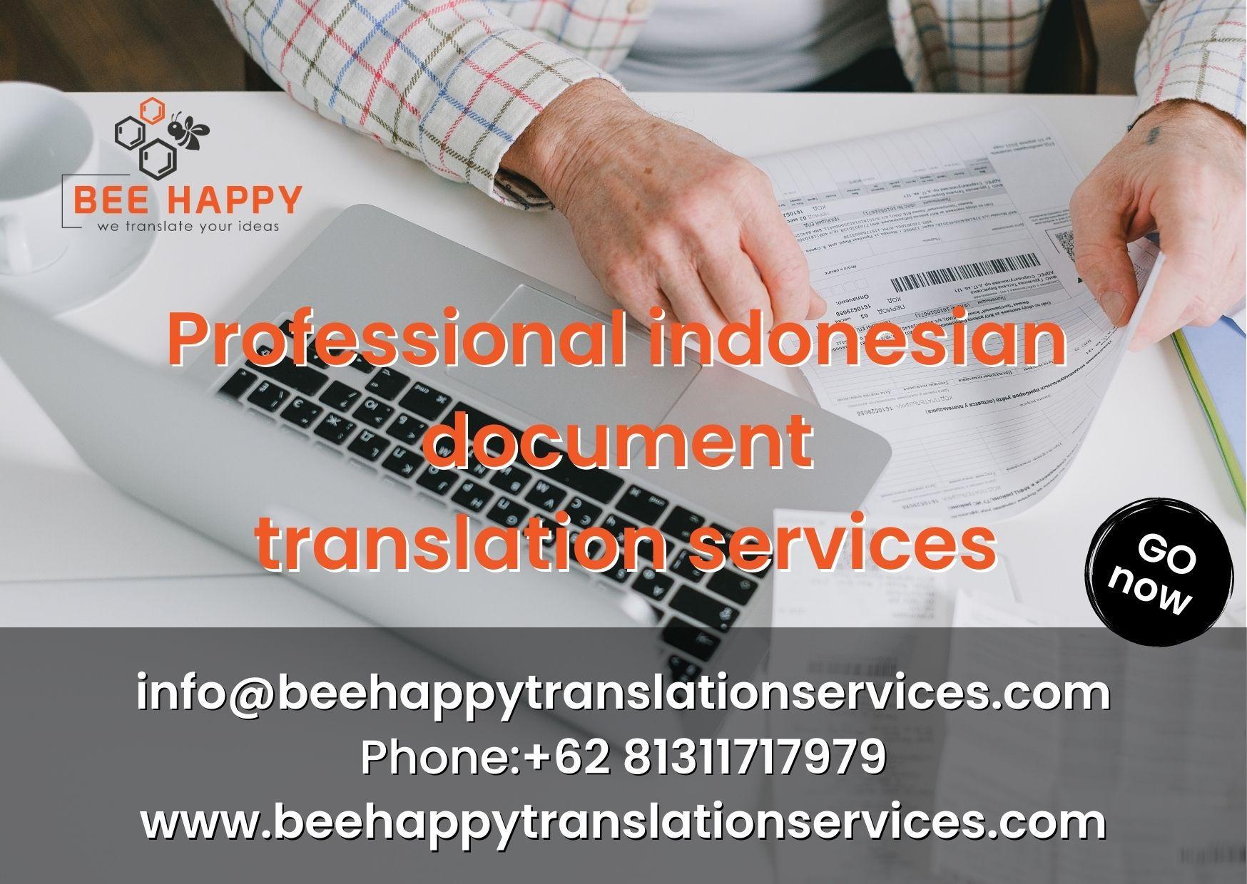 Professional indonesian document translation services | Bee Happy ...