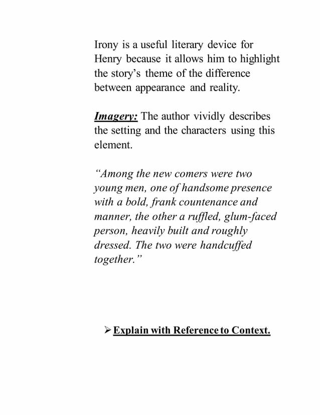 Hearts And Hands By O Henry by Tina Harris - Issuu