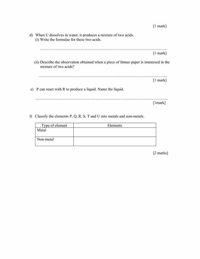 Structure Amp Essay Questions Periodic Table Of Element by Rachel ...
