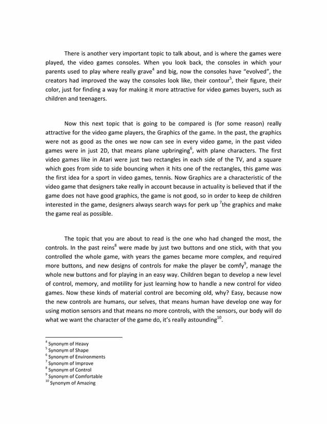 Compare And Contrast Essay Video Games by Heather Erickson - Issuu