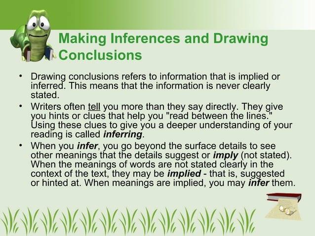 Drawing Conclusions Examples