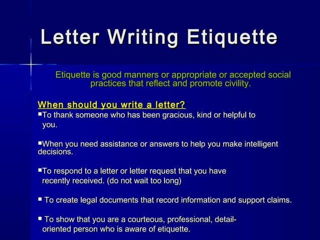 Letterwriting Ppt by Lisa Miller - Issuu