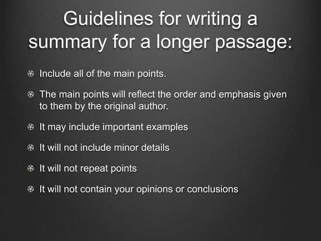 Writing A Chapter Summary by Nikki Rayo - Issuu