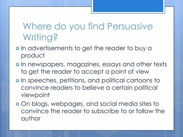 Persuasive Writing Lesson PowerPoint by Jennifer Roberts - Issuu