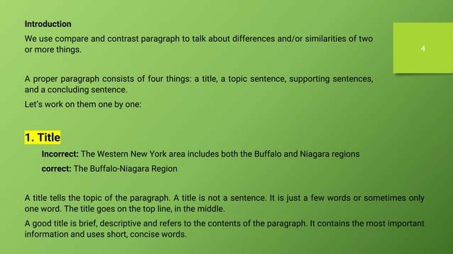 Comparison And Contrast Paragraph Writing by Brittany Cannon - Issuu