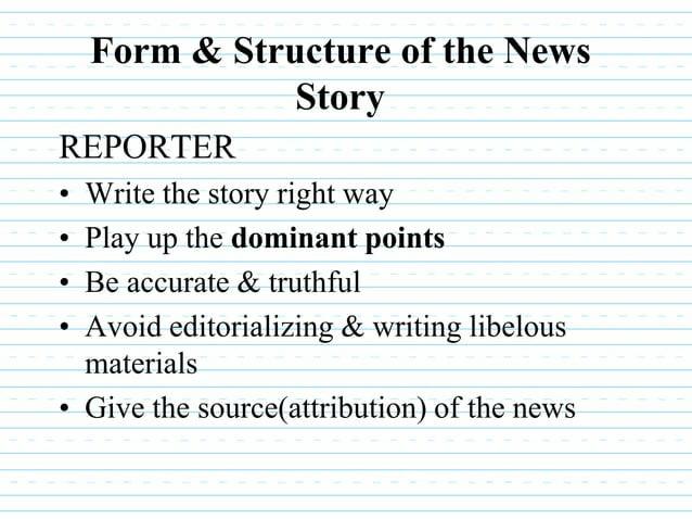 Writing The News Story Ppt by Melissa Duran - Issuu