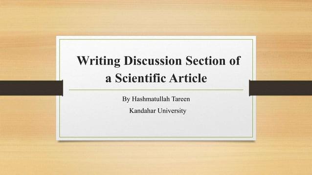 How To Write Discussion Section by Ashley Brown - Issuu