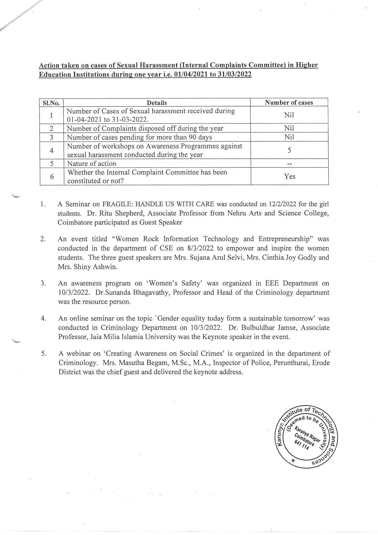 AICTE Essential 2023 24 By Karunya Institute Of Technology And Sciences AICTE Essential 2023 24 By Karunya Institute Of Technology And Sciences