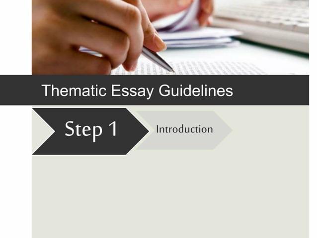 Thematic Essay Essay Guidelines Step Introduction by Stacey Craig - Issuu