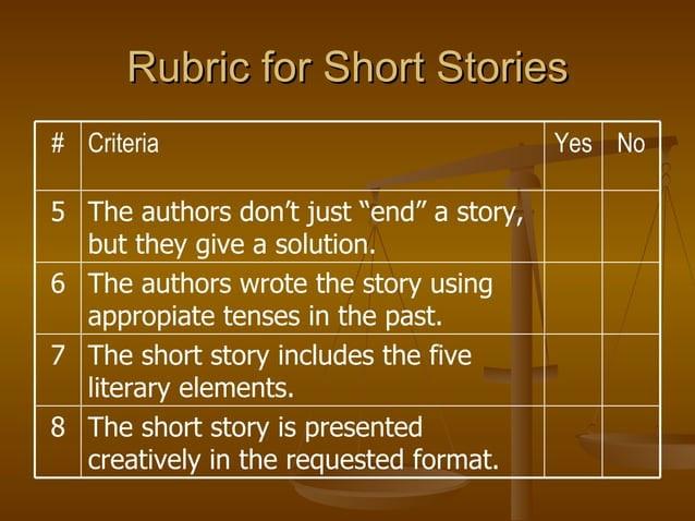 Rubric For Short Stories by Kellie Moore - Issuu