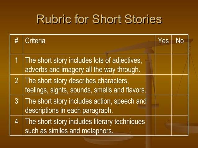Rubric For Short Stories by Kellie Moore - Issuu