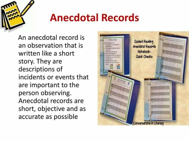 Anecdotal Records Examples