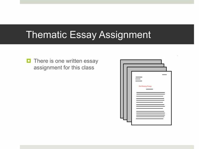 Thematic Essay Assignment Overview by Gina Banks - Issuu