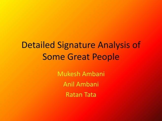 Famous Signatures Analysis