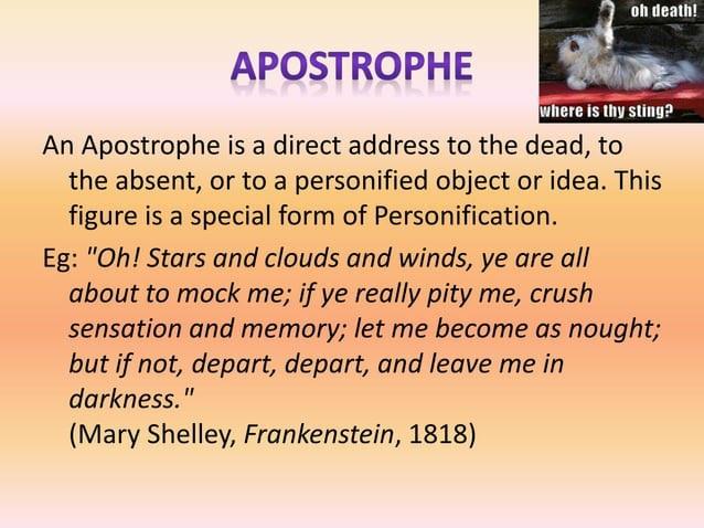 Apostrophe Examples Figures Of Speech
