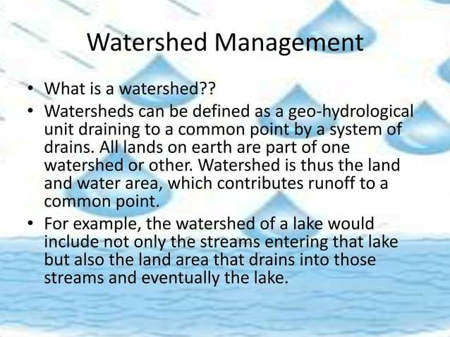 Watershed Management Definition