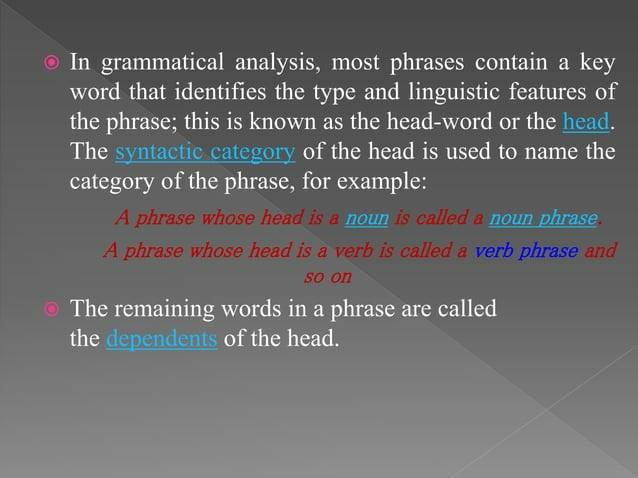 SYNTAX - Head And Modifiers by Tracy White - Issuu