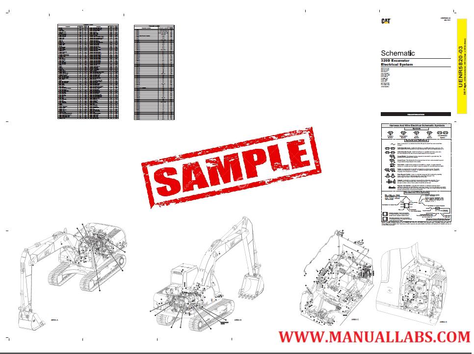 ELECTRICAL & HYDRAULIC SCHEMATIC MANUAL CATERPILLAR 320 GX EXCAVATOR ...