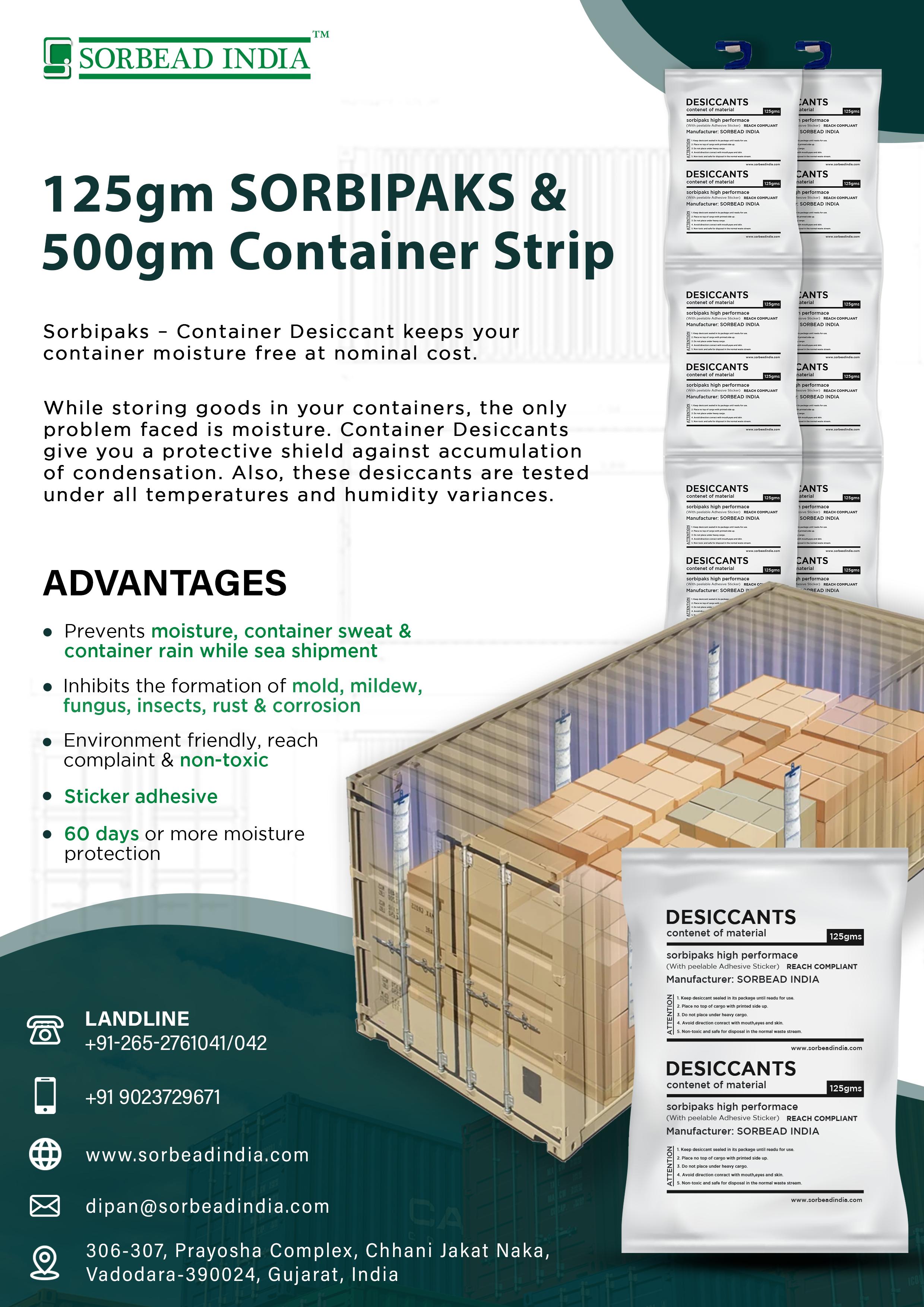 Moisture Absorbers for Shipping Containers During Transit of Goods by ...