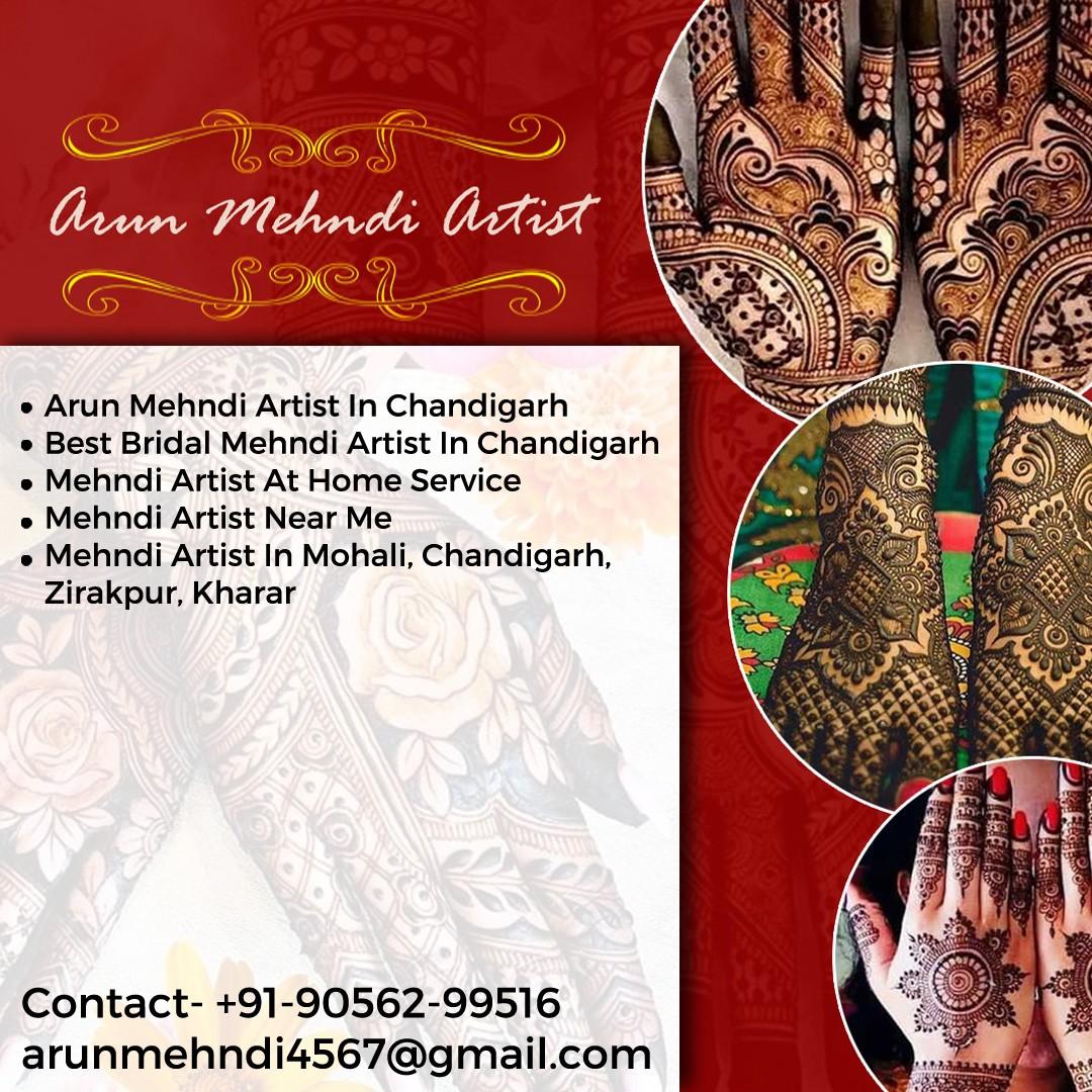 Mehndi Artist At Home Service - best services in chandigarh. by arun ...