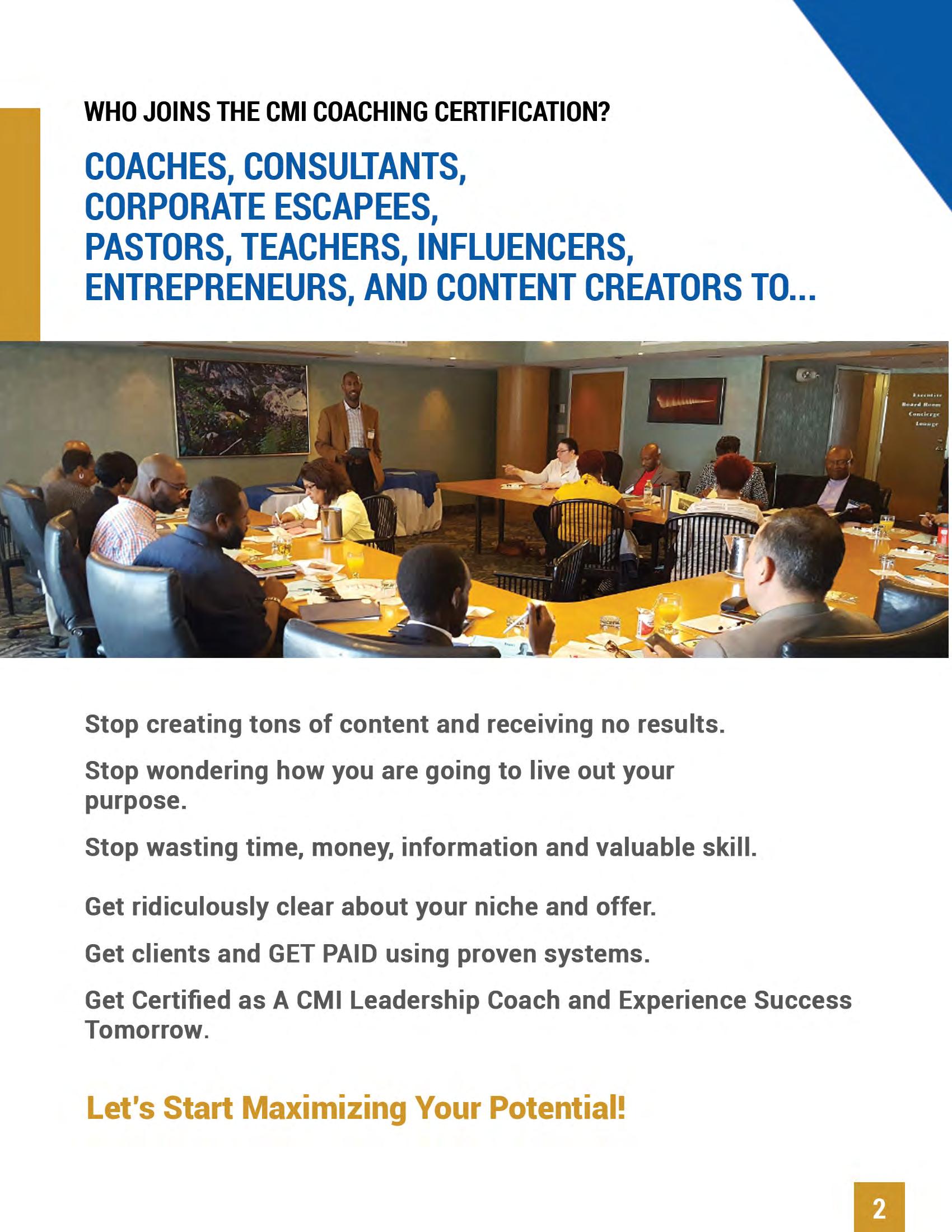 CMI Coaching Certification by CMI Leadership Coaching - Issuu