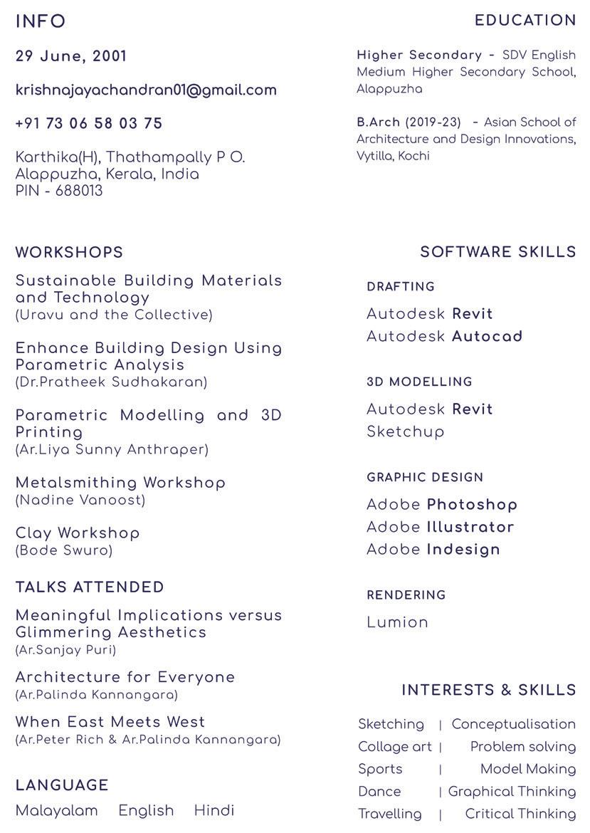 Undergraduate Architectural Portfolio by KRISHNA JAYACHANDRAN - Issuu