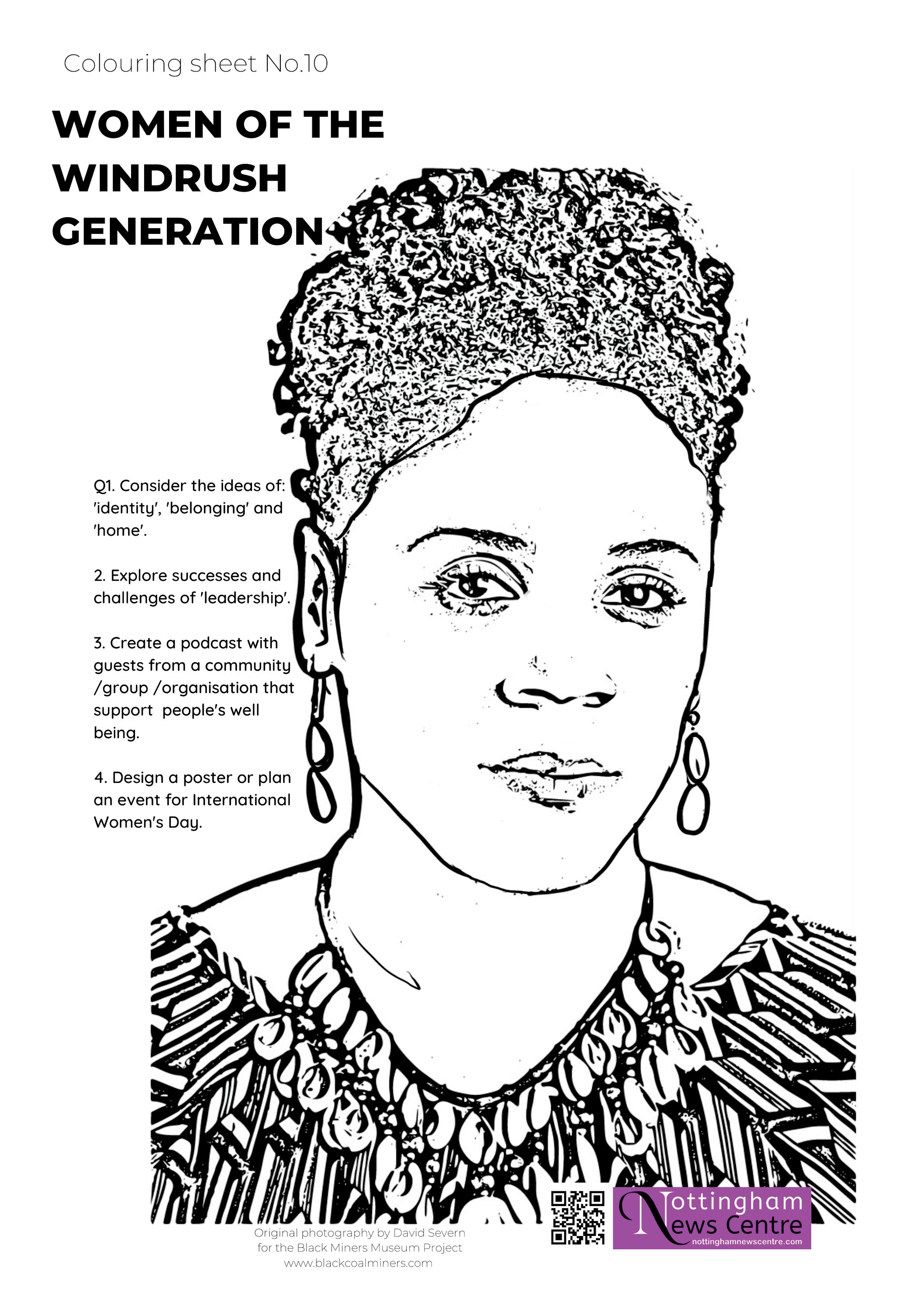 WINDRUSH MINERS COLOURING BOOK by NORMA GREGORY, NOTTINGHAM NEWS CENTRE ...