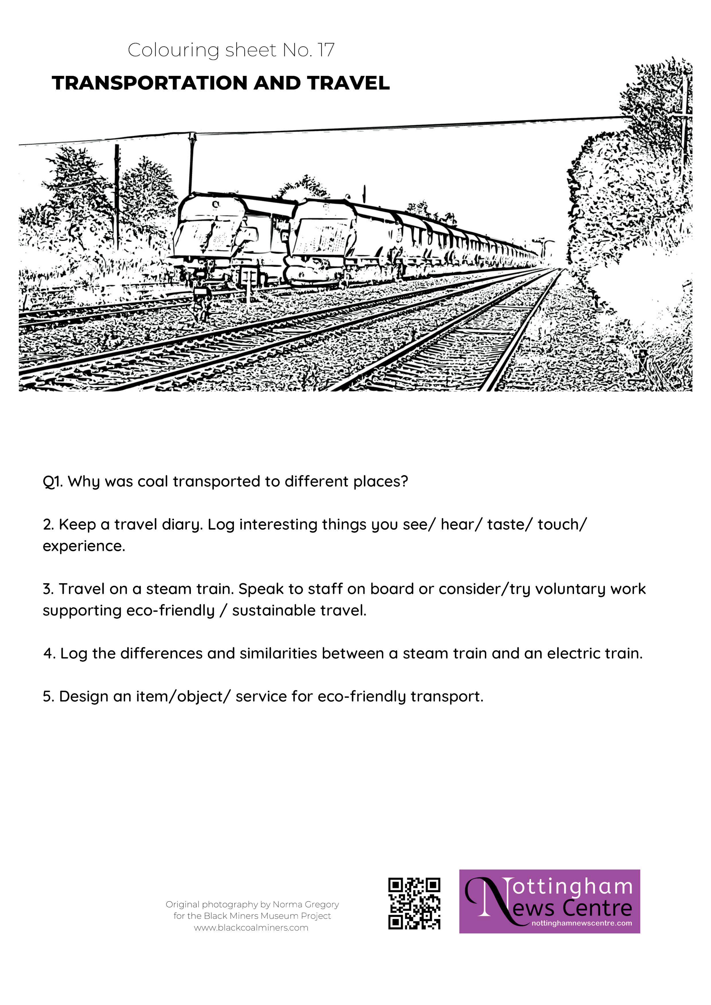 WINDRUSH MINERS COLOURING BOOK by NORMA GREGORY, NOTTINGHAM NEWS CENTRE ...