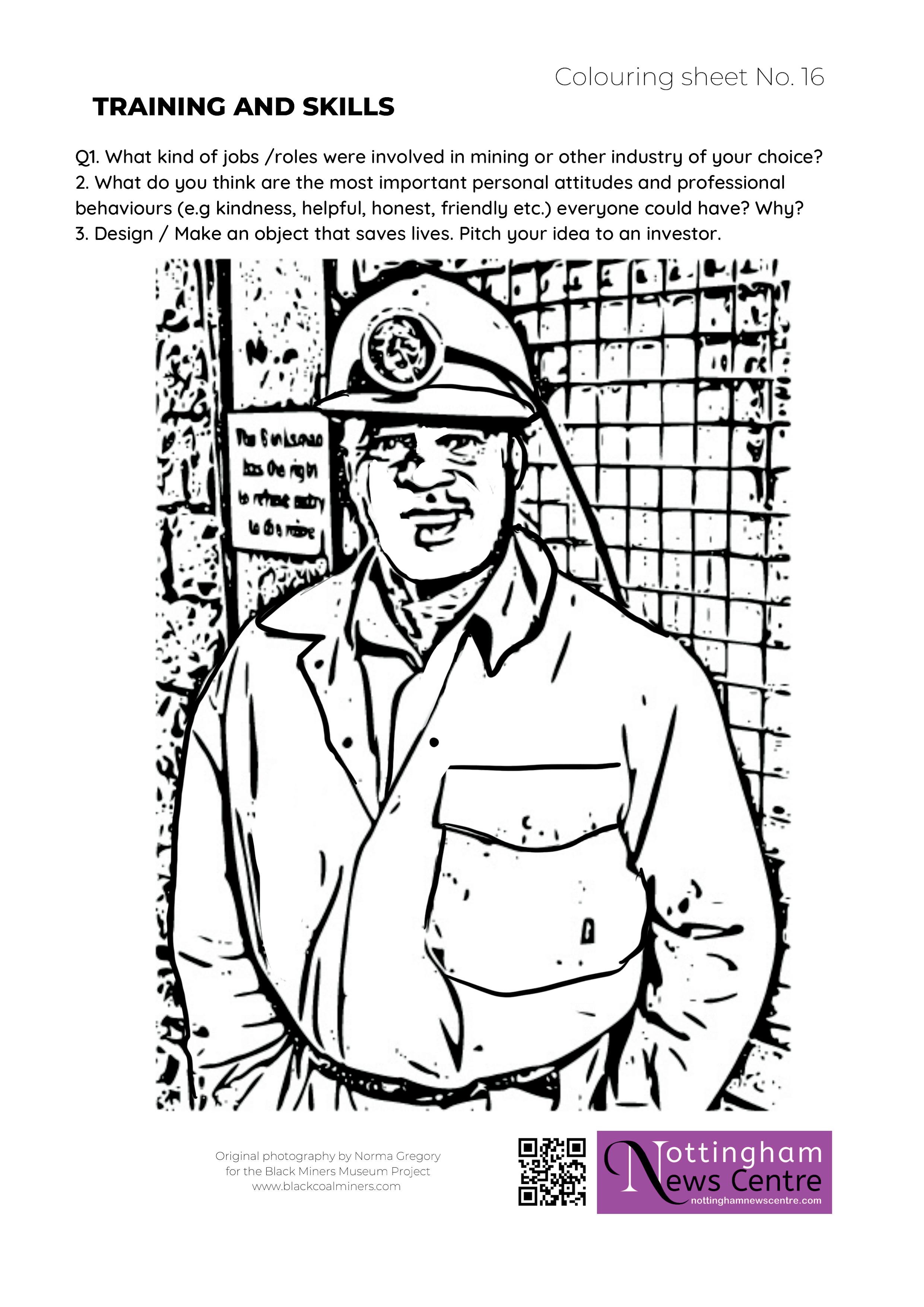 WINDRUSH MINERS COLOURING BOOK by NORMA GREGORY, NOTTINGHAM NEWS CENTRE ...
