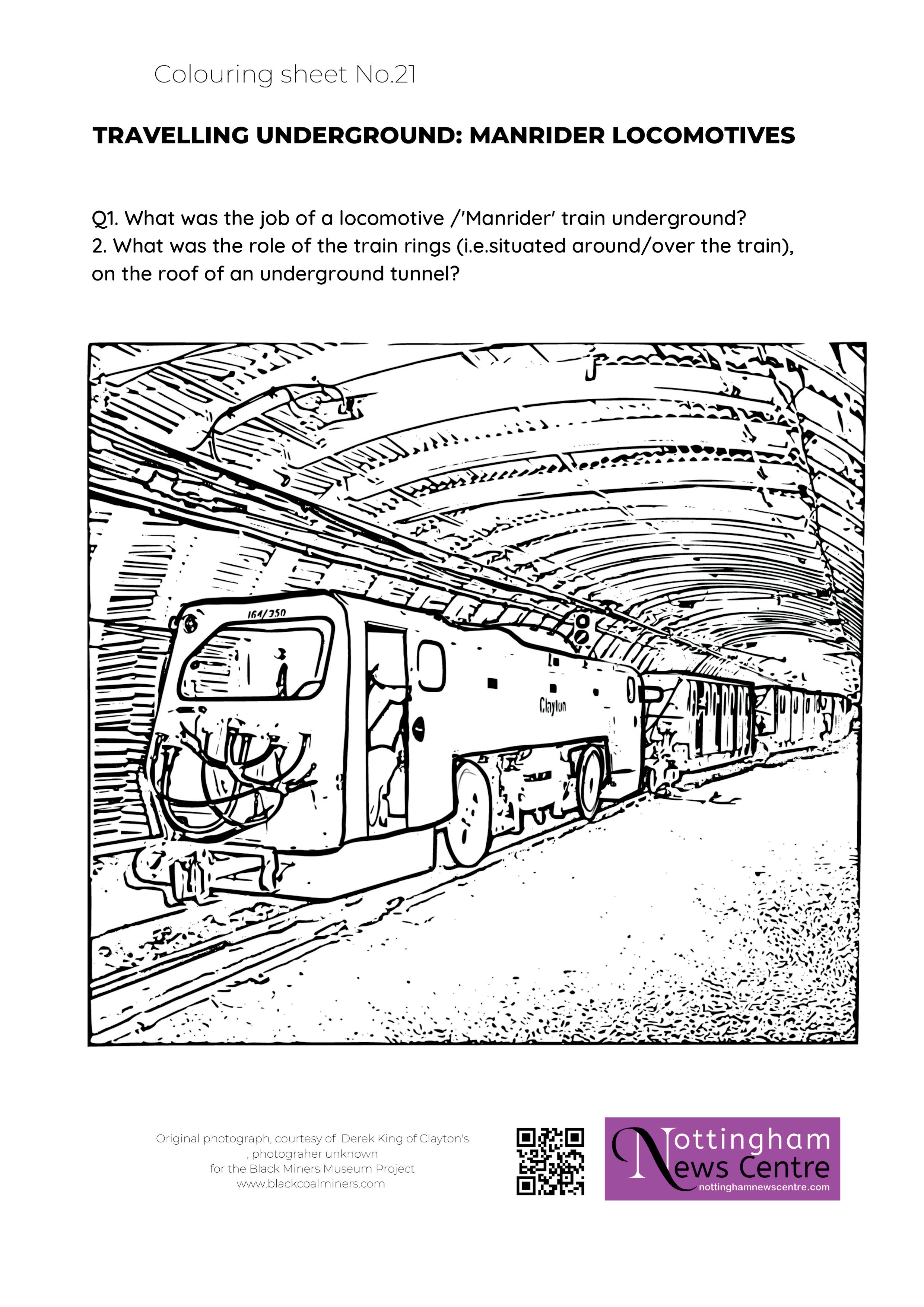 WINDRUSH MINERS COLOURING BOOK by NORMA GREGORY, NOTTINGHAM NEWS CENTRE ...