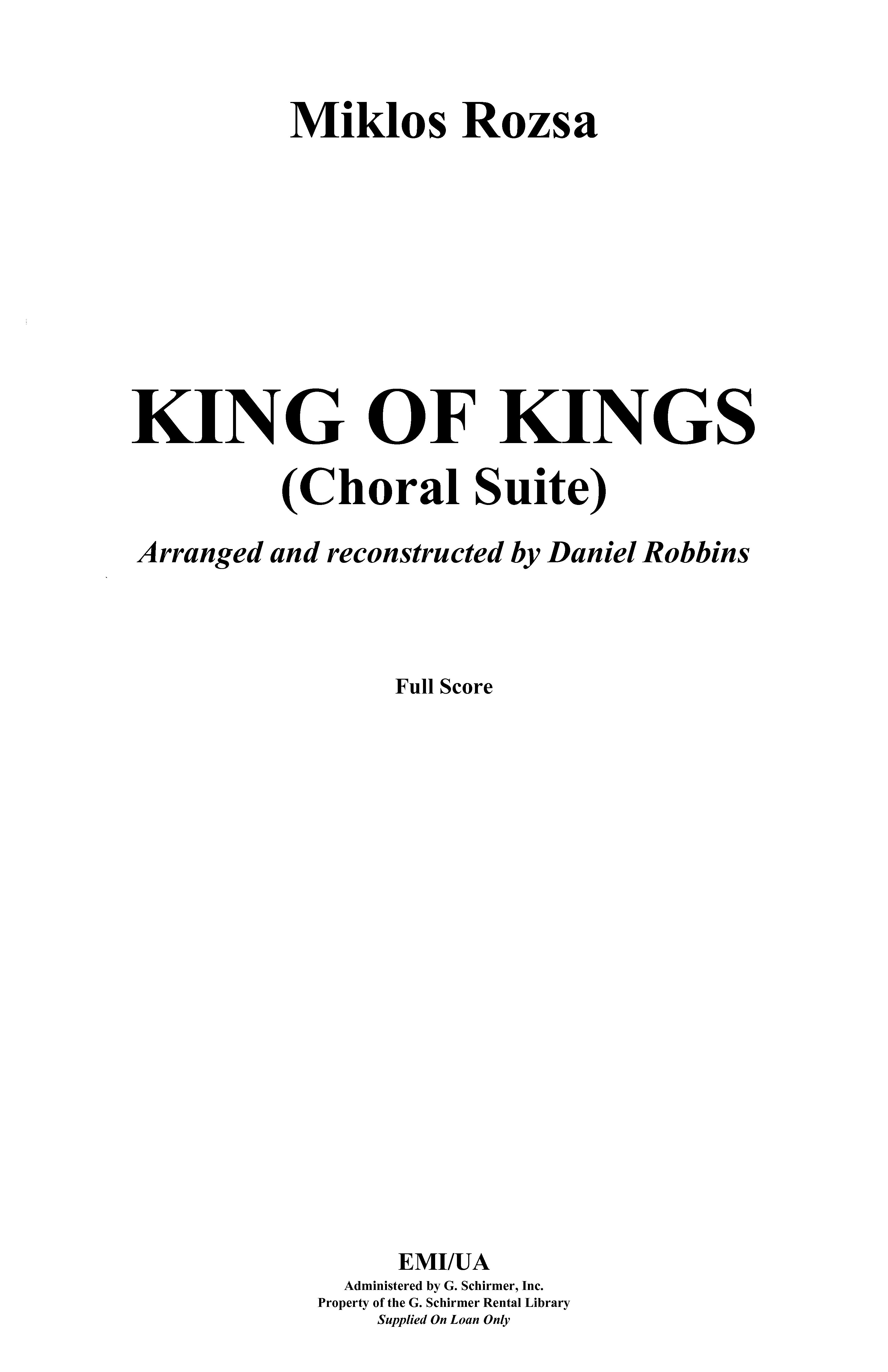 Rózsa KING OF KING CHORAL SUITE by ScoresOnDemand - Issuu