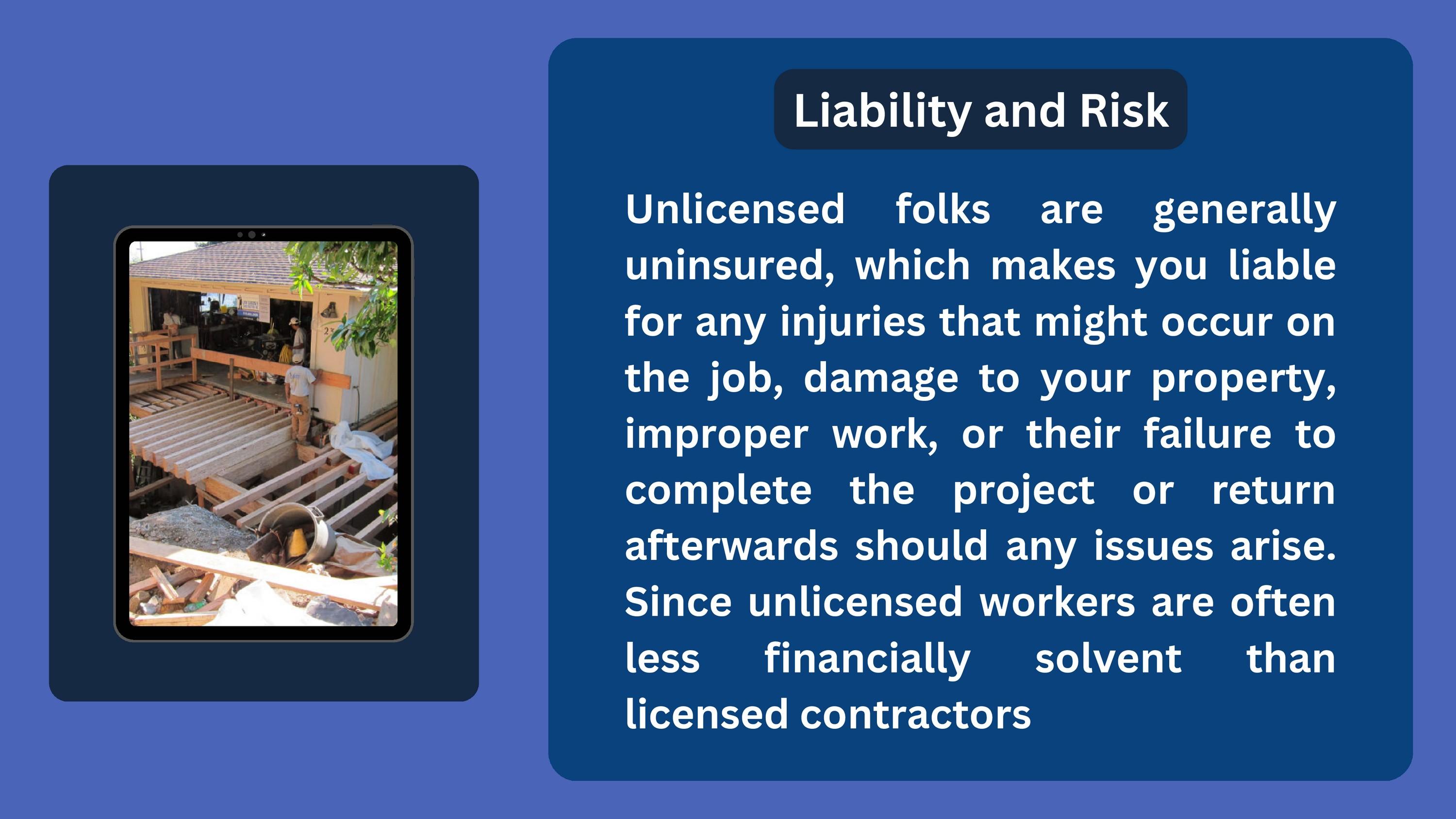 Unlicensed Contractors- Are They Worth the Risk by Jim Gardner ... Unlicensed Contractors- Are They Worth the Risk by Jim Gardner ...