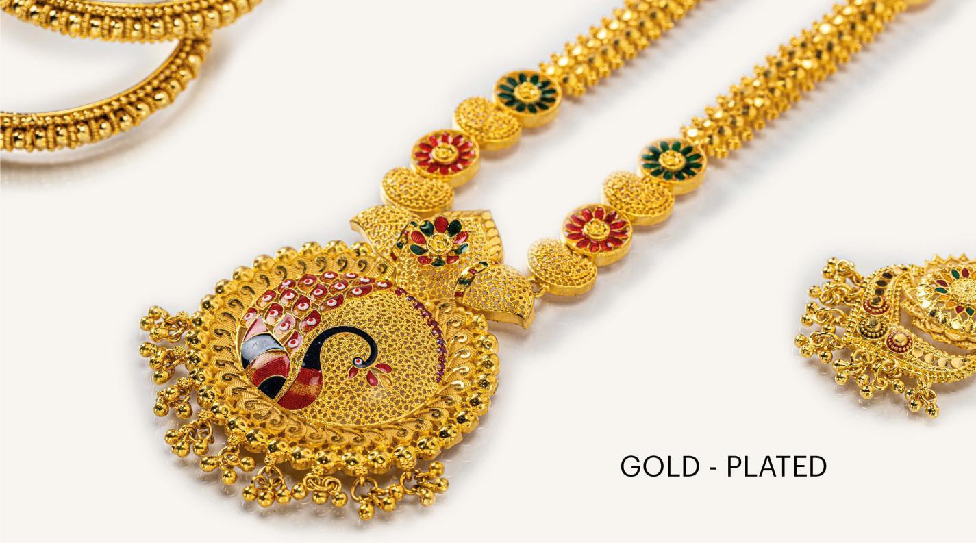 Elegance inclusion with the wedding gold necklace design by ornazone ...