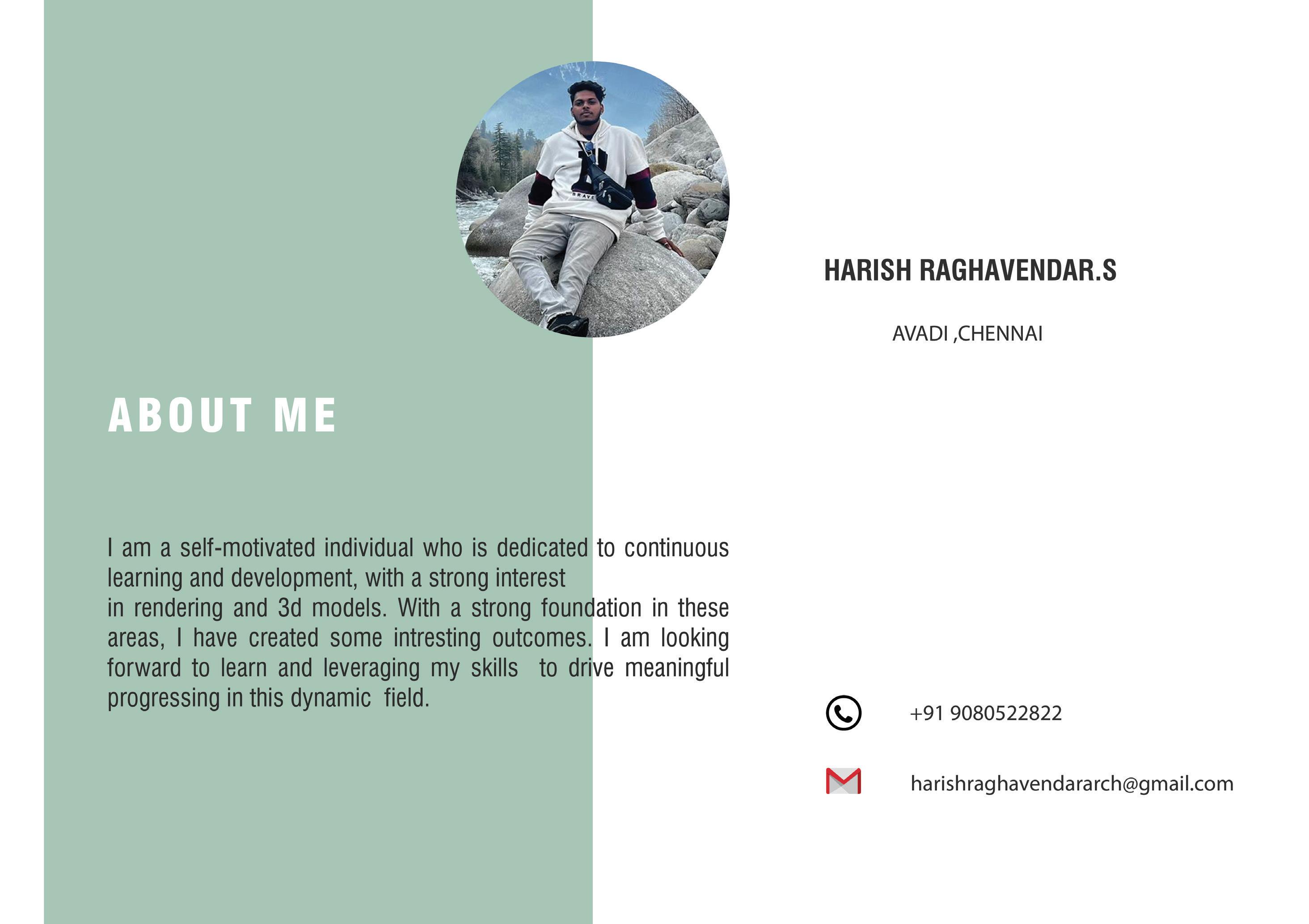 HARISH RAGHAVENDAR.S PORTFOLIO by harish raghav - Issuu