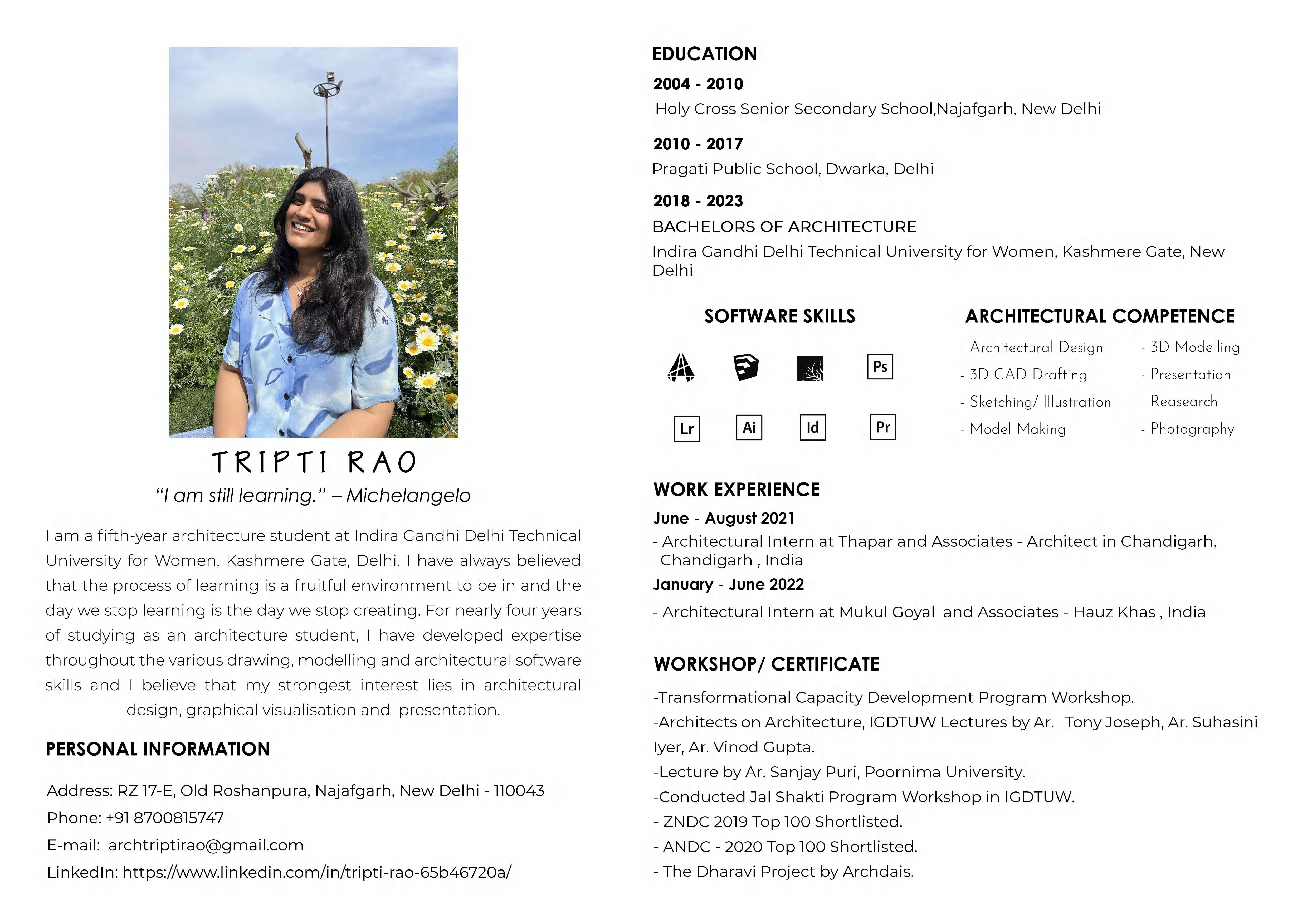 UNDERGRADUATE PORTFOLIO 2018-2023 by tripti_rao - Issuu