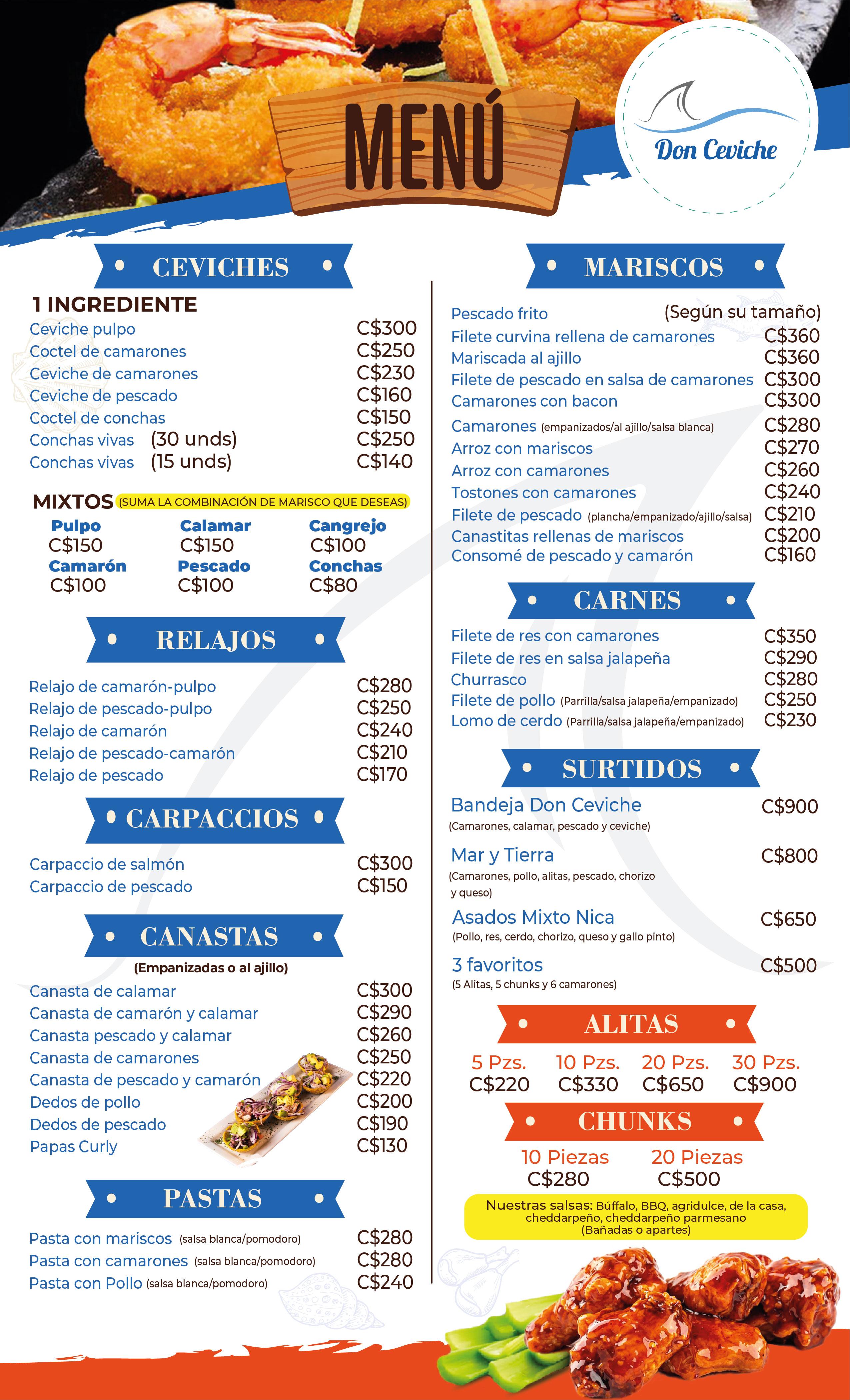 Menú Don Ceviche 2024 by Diseñador Grafico - Issuu