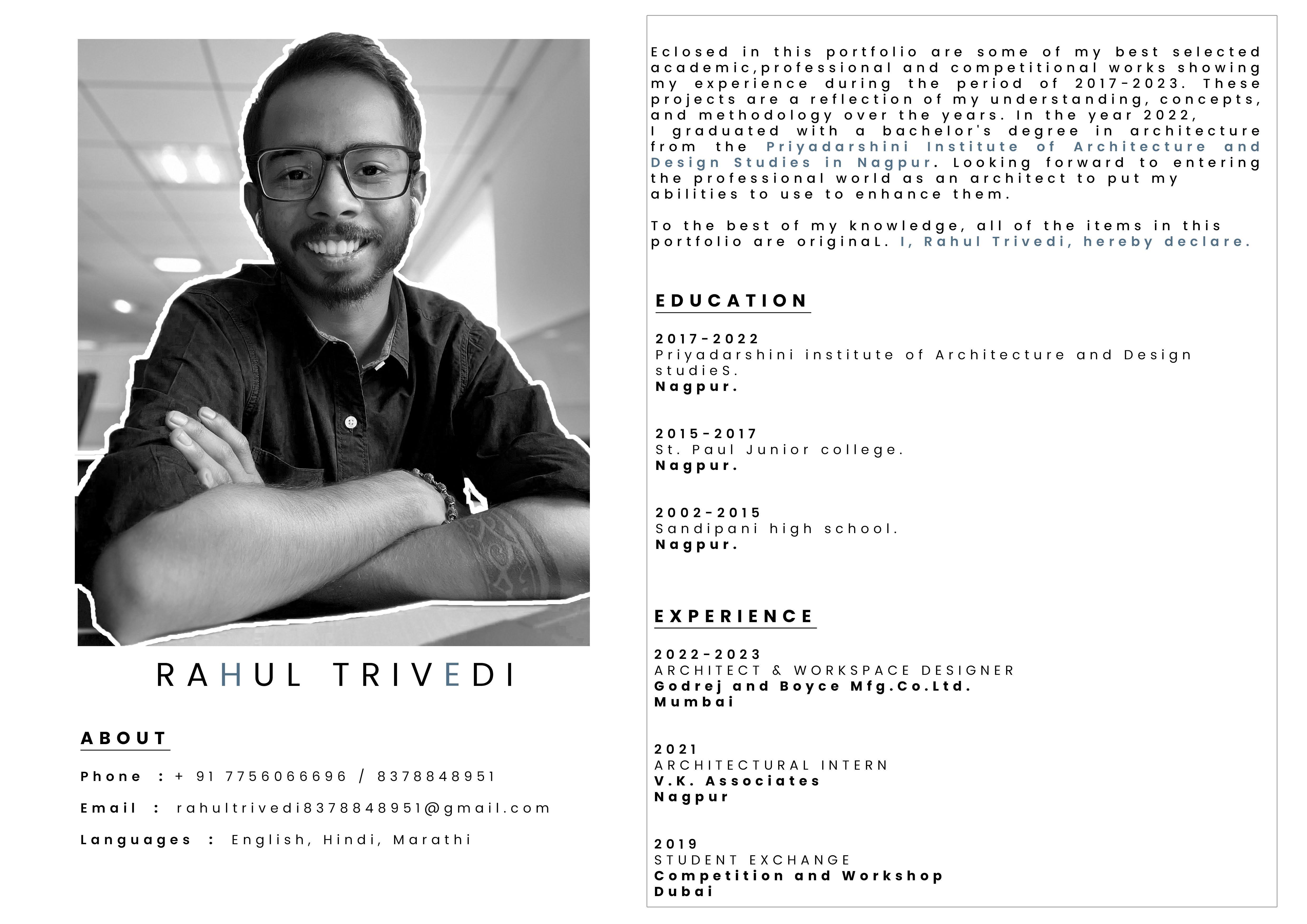 UG Architecture Portfolio by Rahul Trivedi - Issuu