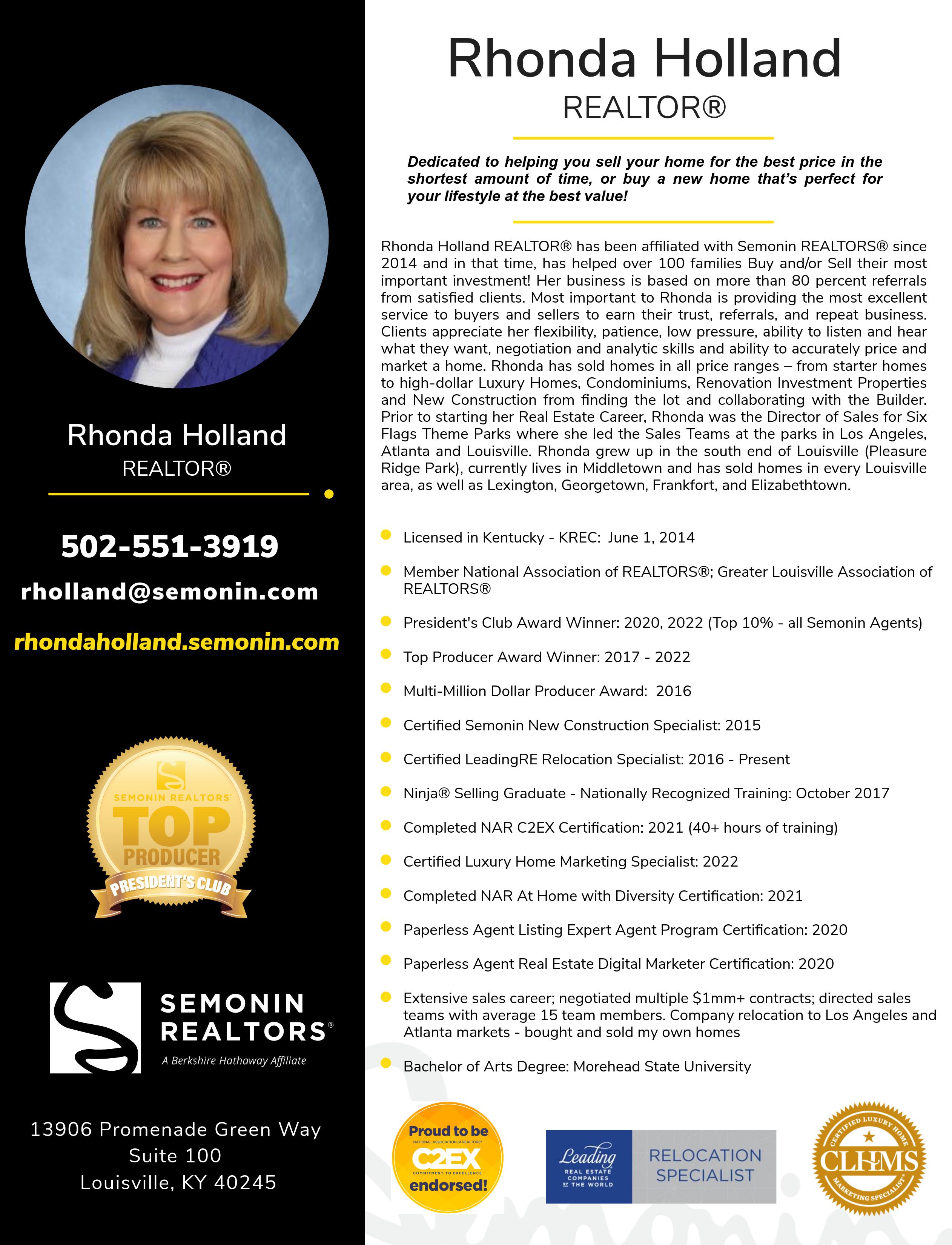 Rhonda Holland - Buyer's Guide by Semonin Realtors - Issuu