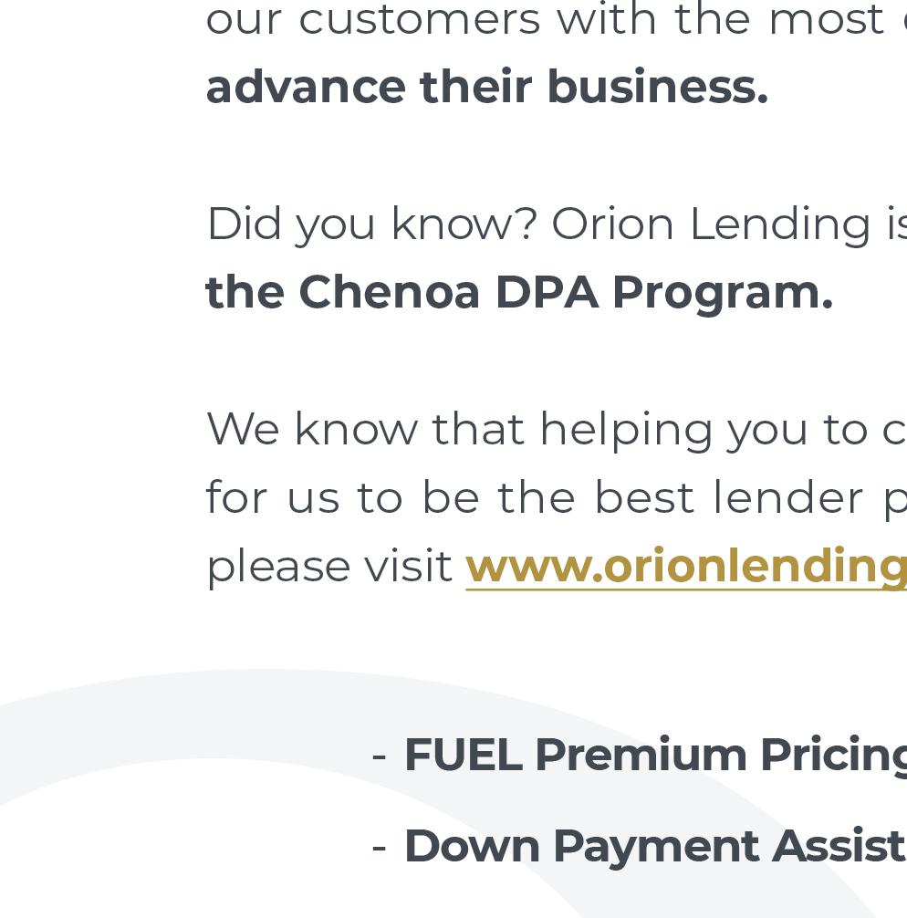 Partner With Orion Brochure by Orion Lending - Issuu
