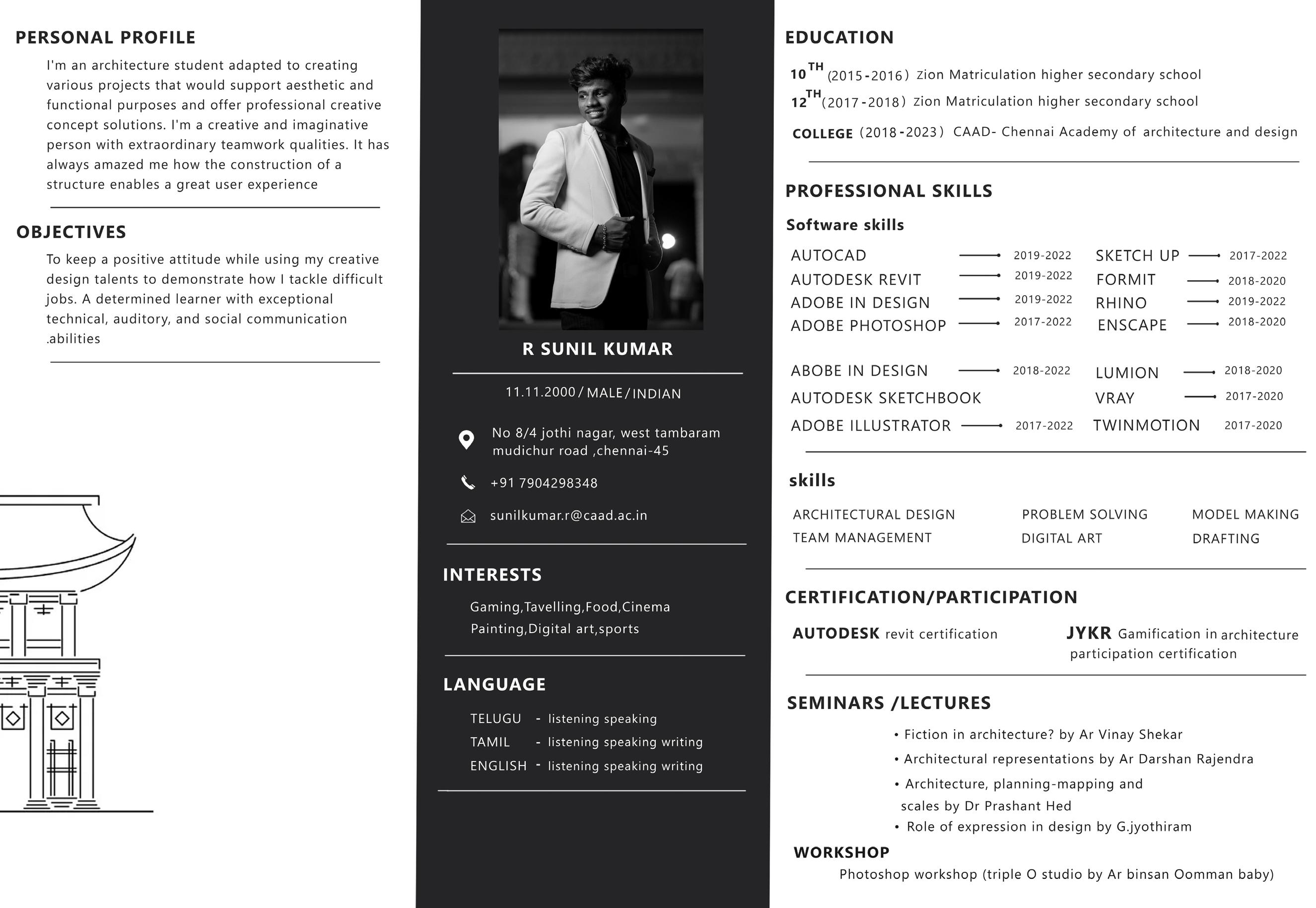 SUNIL KUMAR R | ARCHITECTURAL PORTFOLIO | 2023 by Sunil Kumar - Issuu