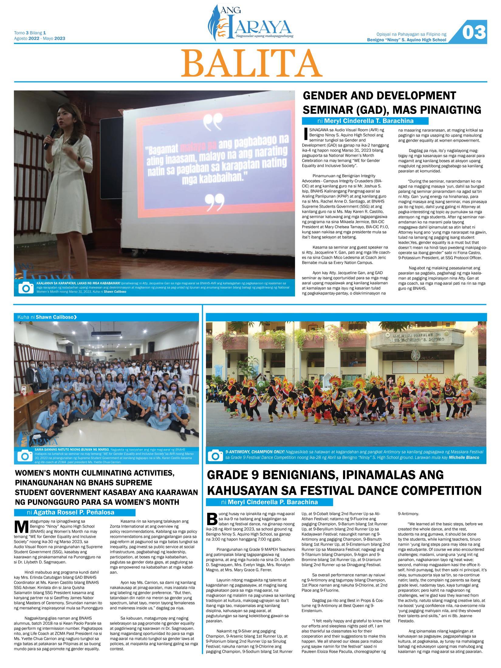 BNAHS - Ang Haraya 2023 by Shawn Caliboso - Issuu