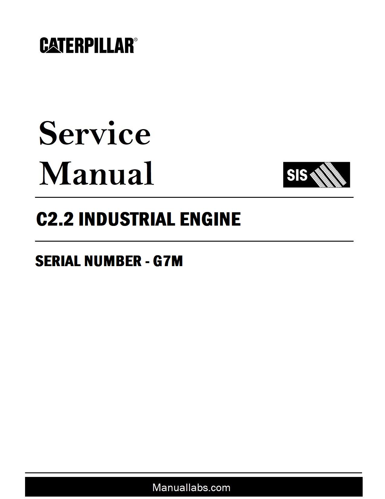 CATERPILLAR C2.2 ENGINE REPAIR SERVICE MANUAL G7M - PDF by Service ...