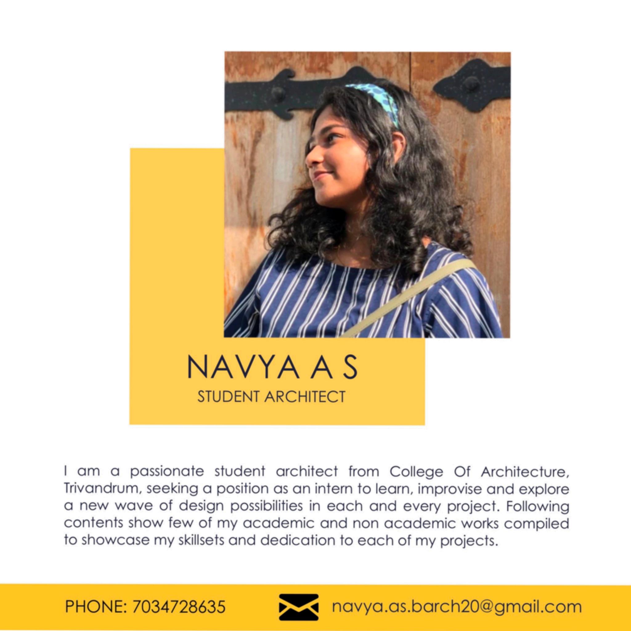 NAVYA A S | Undergrad Architecture Portfolio 2023 by Navya A S - Issuu