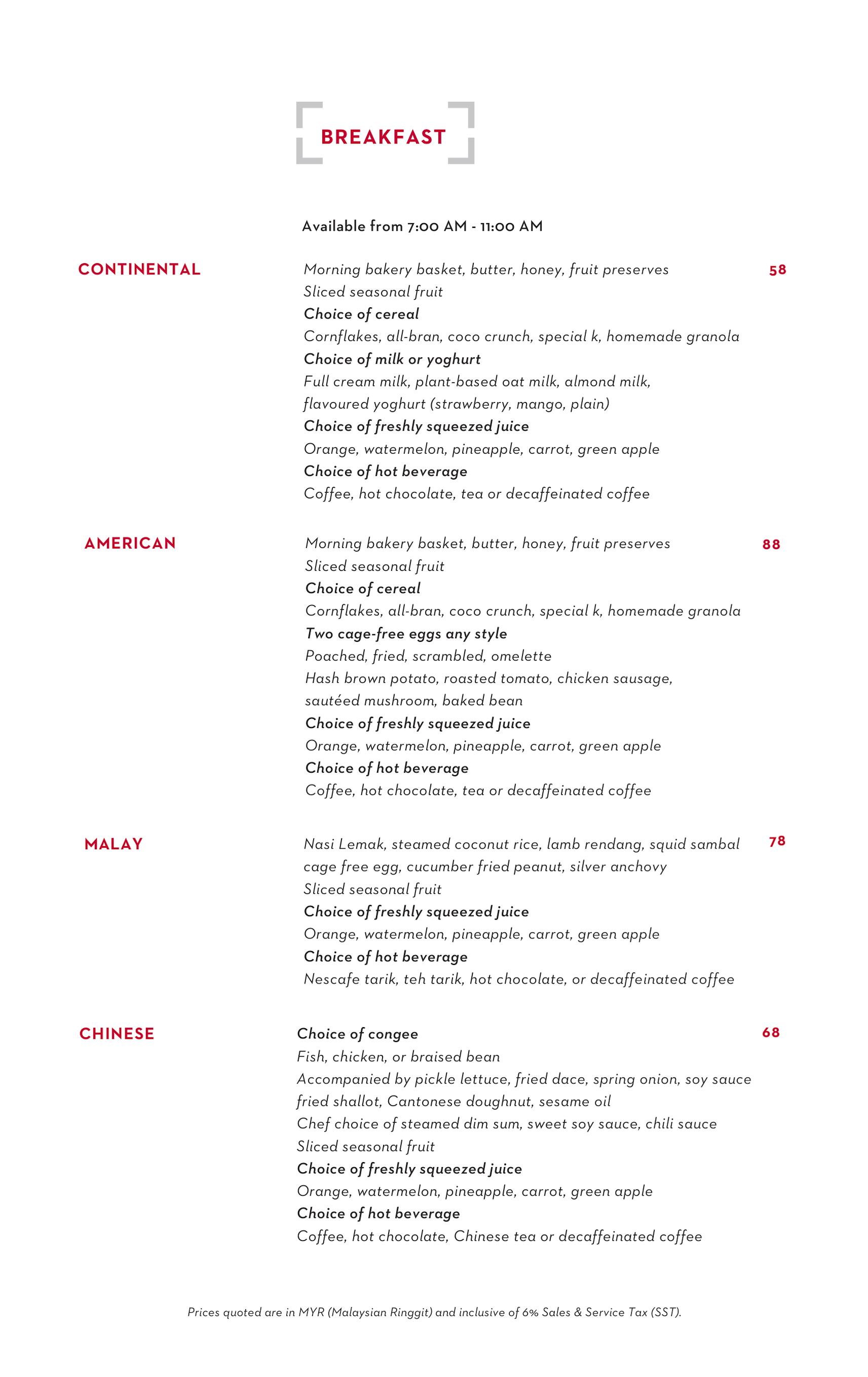Menu: In-Room Dining by Grand Hyatt Kuala Lumpur - Issuu