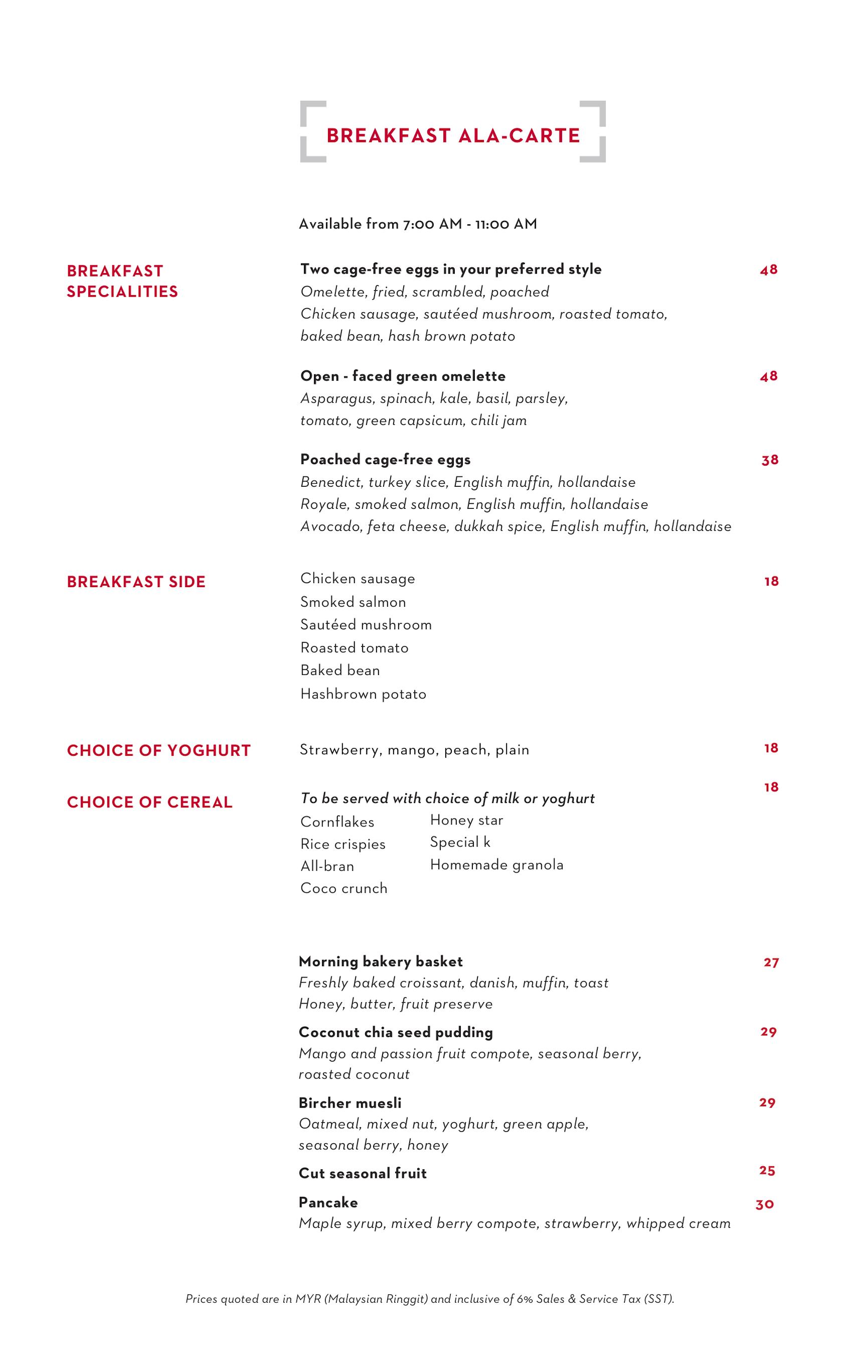 Menu: In-Room Dining by Grand Hyatt Kuala Lumpur - Issuu