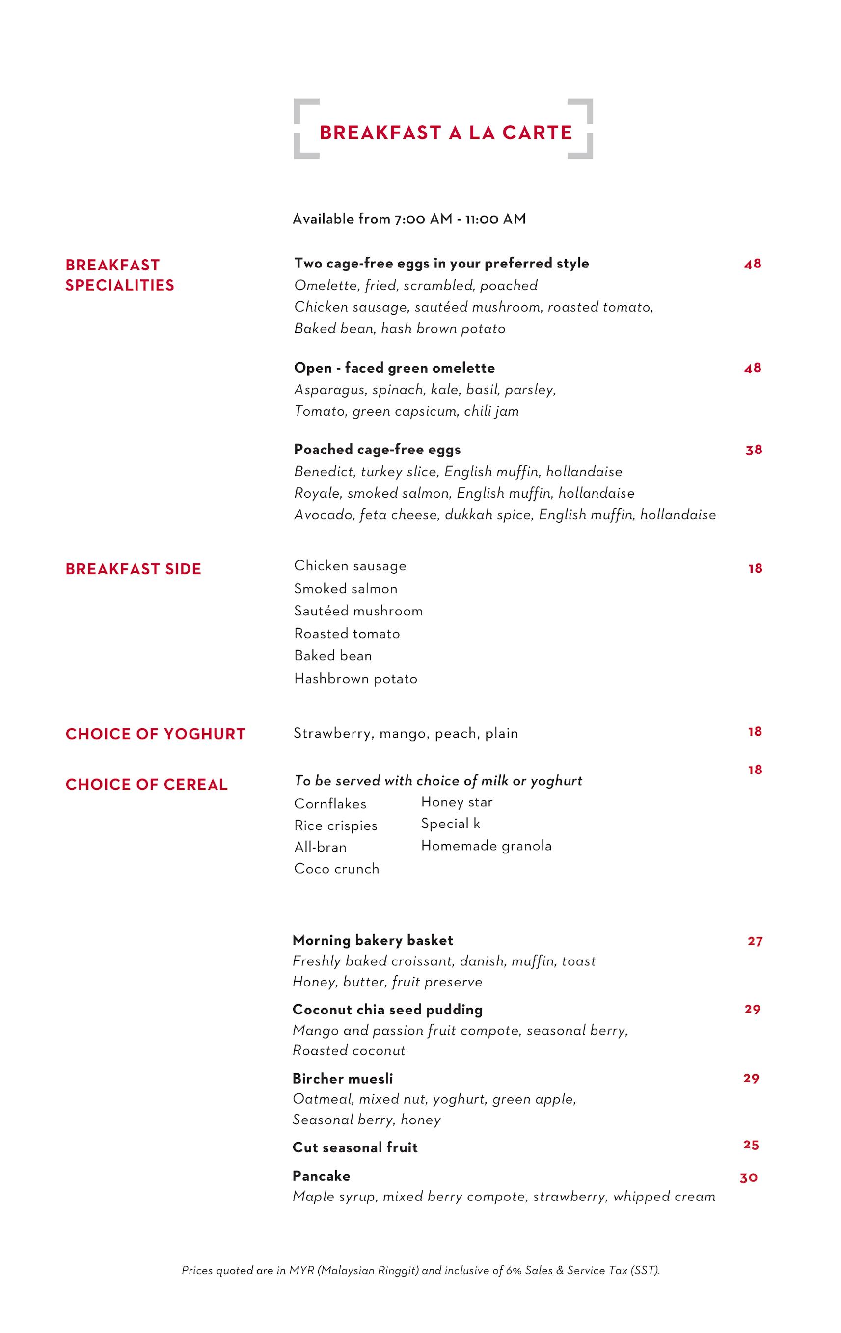 Menu: In-Room Dining by Grand Hyatt Kuala Lumpur - Issuu