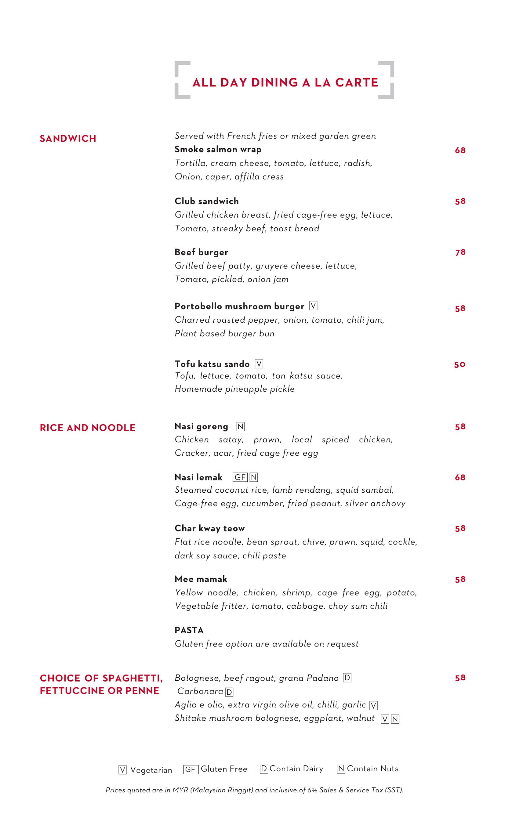 Menu: In-Room Dining by Grand Hyatt Kuala Lumpur - Issuu